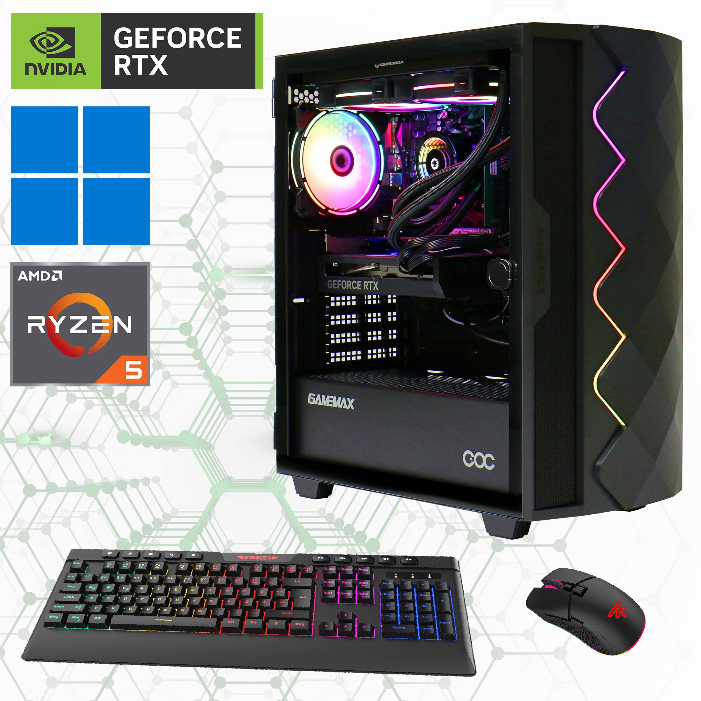 Hyrican Gaming-PC »GAMEMAX Diamond BK 7075«, DDR5, PCIe SSD Gen4 ...