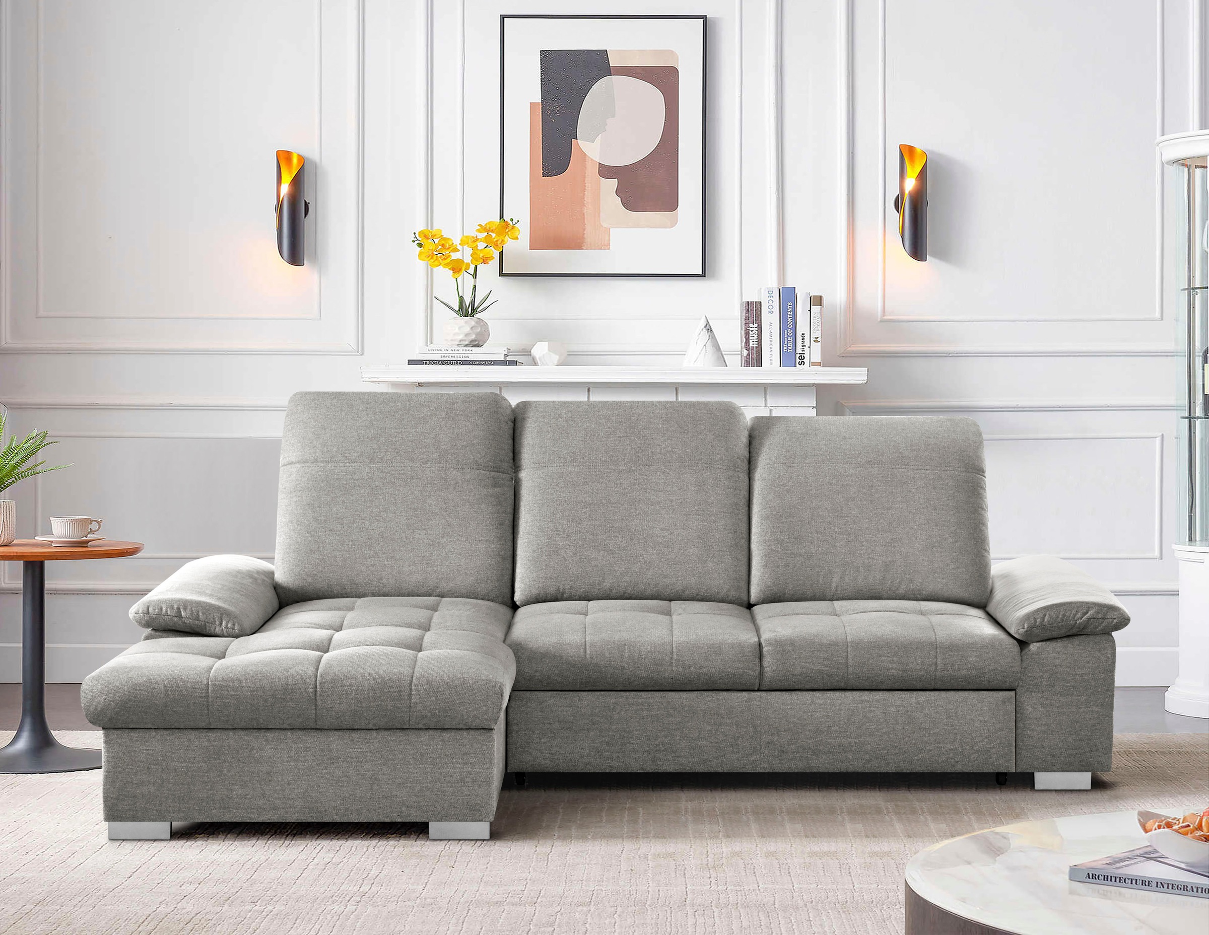 CALIZZA INTERIORS Ecksofa »Moli 1 L-Form«, mit Bettkasten ...