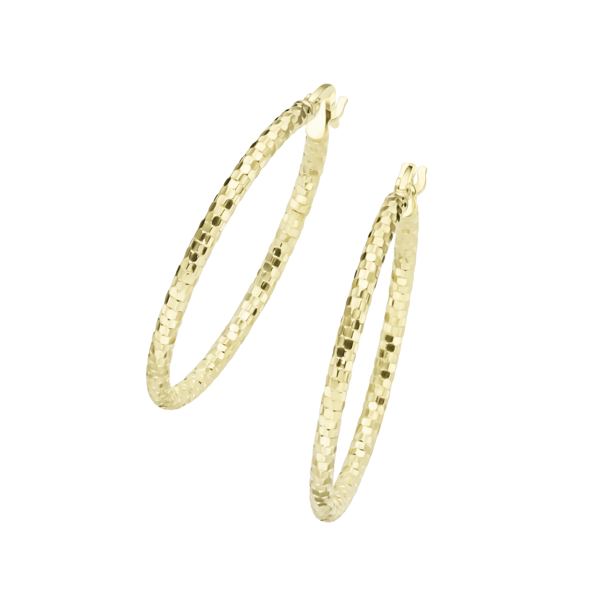 Luigi Merano Paar Creolen »strukturiert & glänzend, Gold 585« online kaufen | BAUR