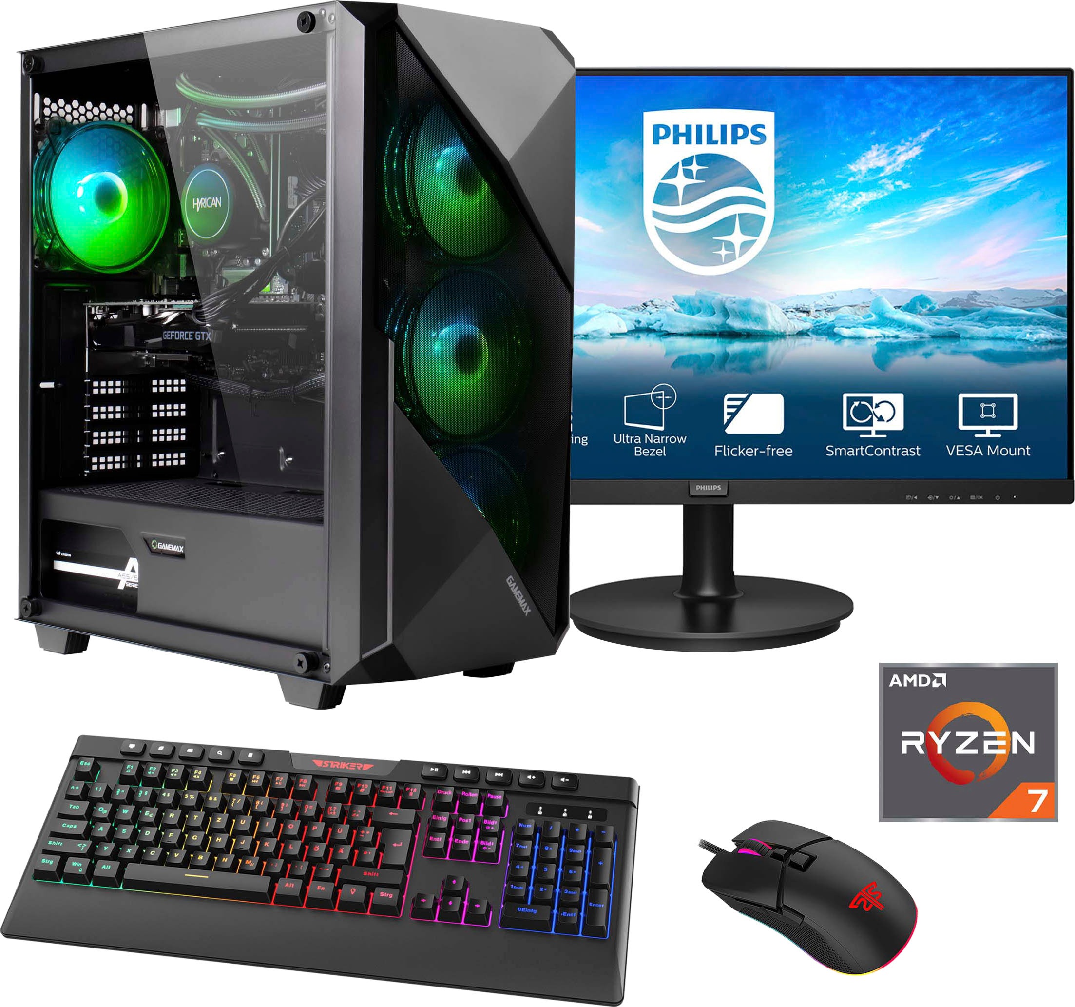 Hyrican Gaming-PC-Komplettsystem »Striker SET02400«, (PCIe SSD Gen4 ...
