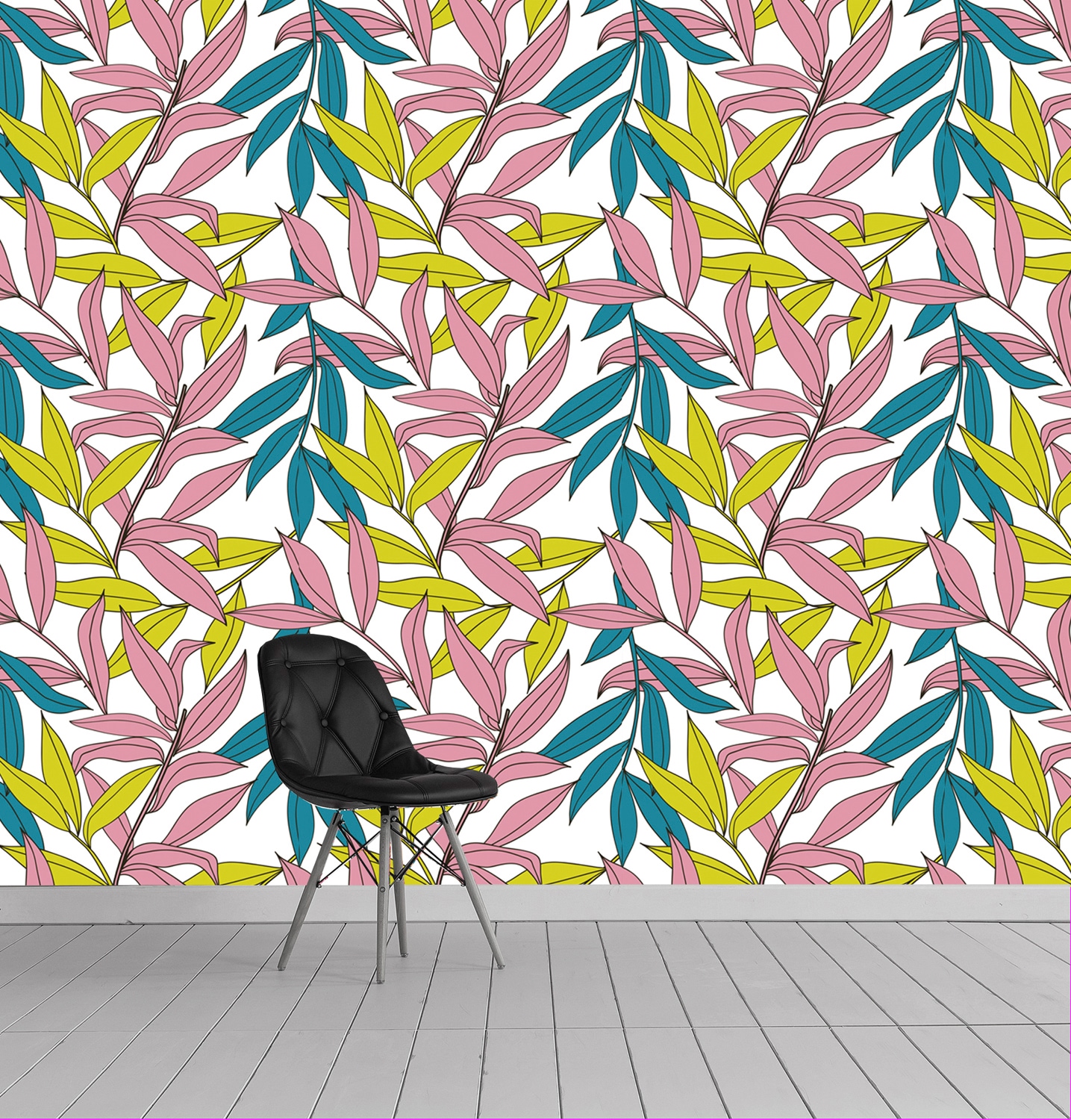 queence Vinyltapete »Archie«, bedruckt-Motiv-botanisch-floral-gemustert ...