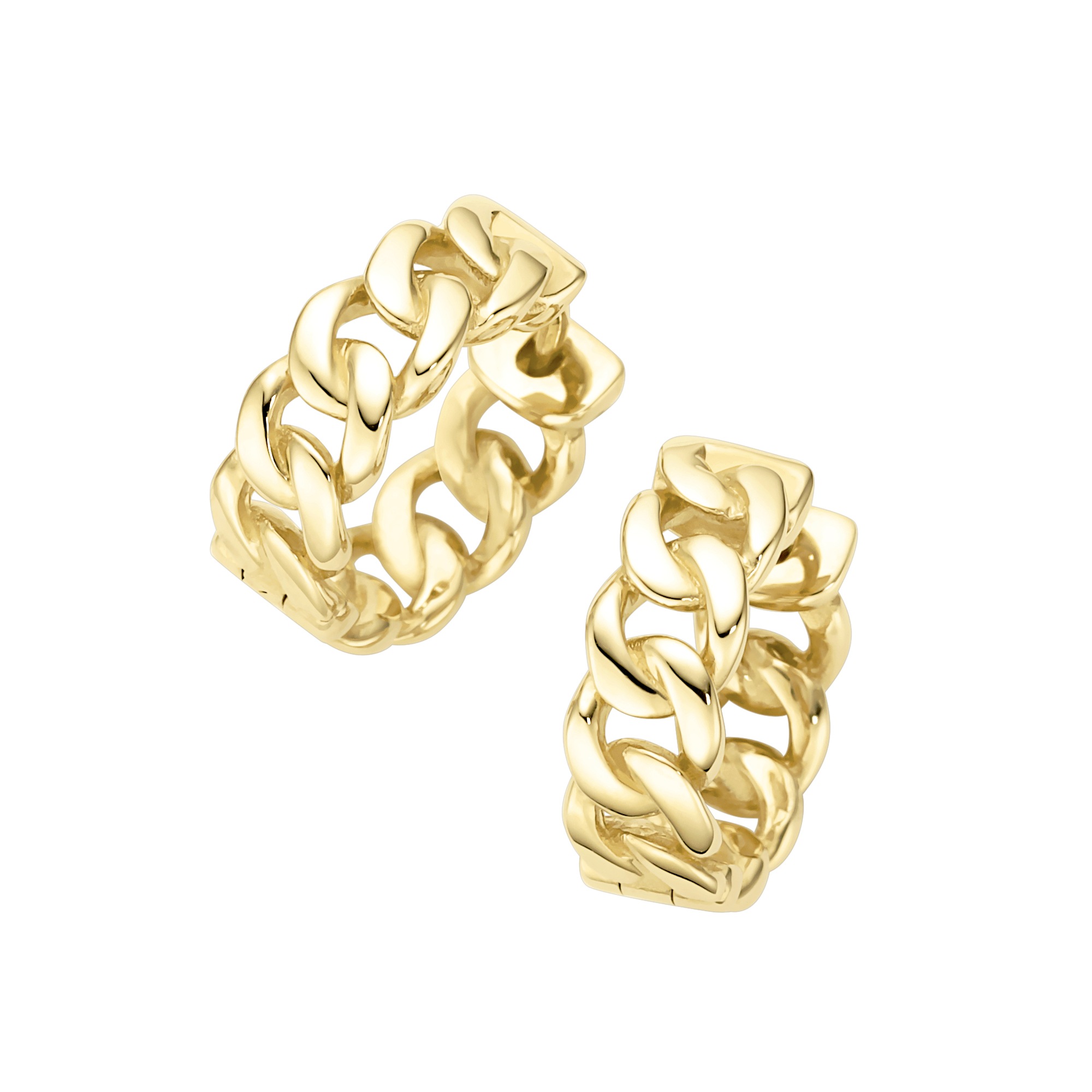 Luigi Merano Paar Creolen »in Panzerketten-Optik, Gold 375« bestellen | BAUR