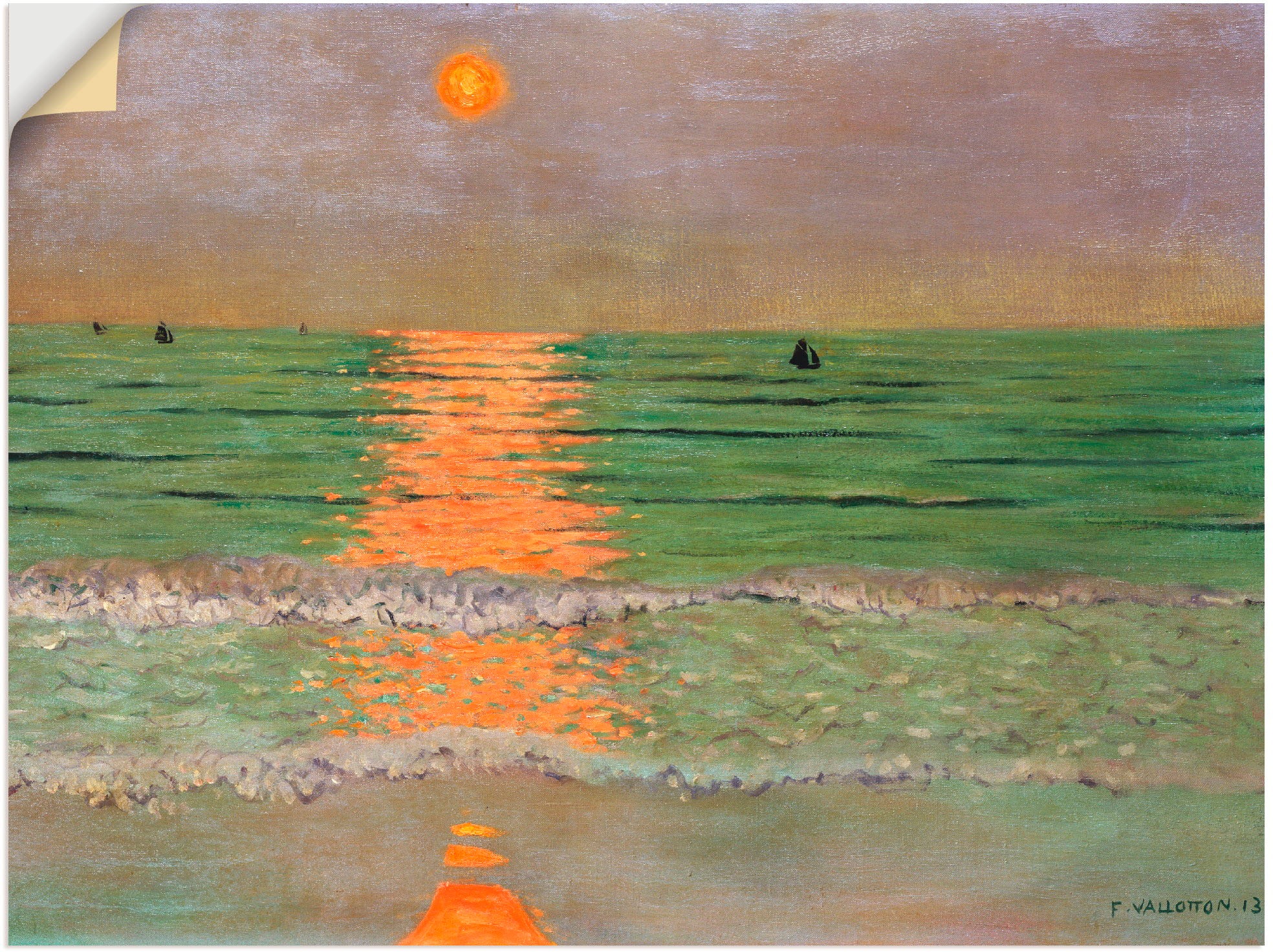 Artland Wandbild »Sonnenuntergang. 1913«, Sonnenaufgang & -untergang, (1 St.), als Leinwandbild ...