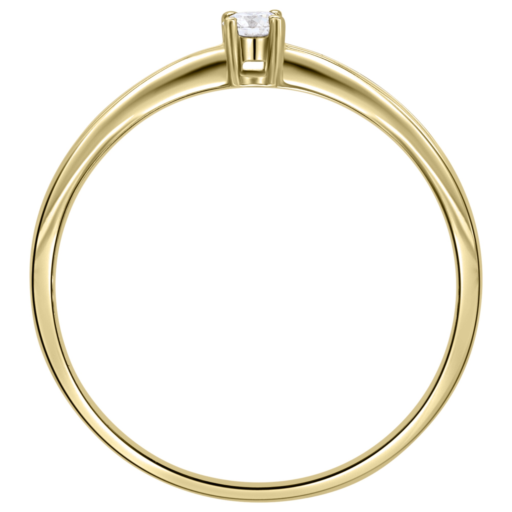 ONE ELEMENT Diamantring »0,05 ct Diamant Brillant Ring aus 585 Gelbgold«, Damen Gold Schmuck ...