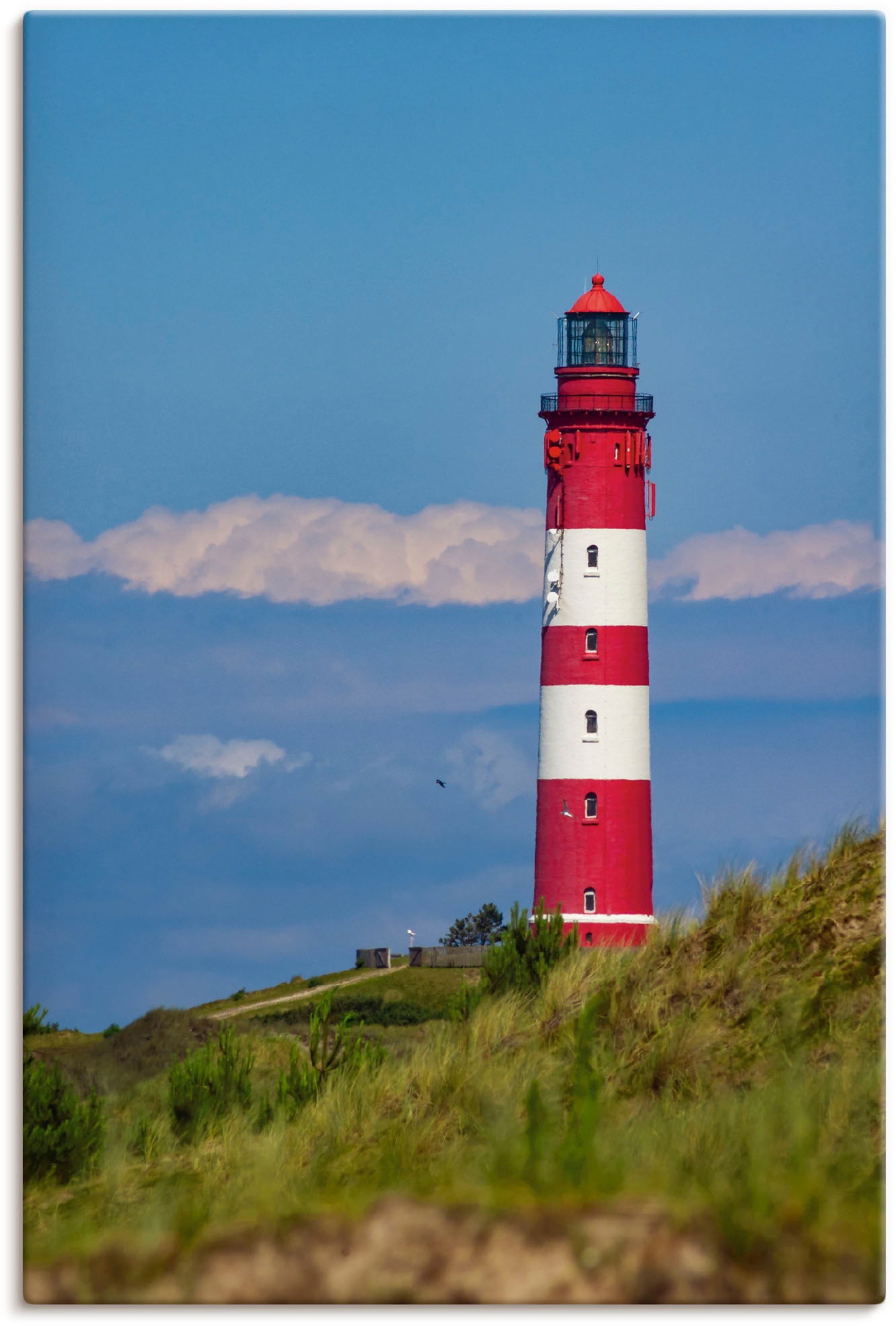 Black Friday Artland Wandbild »Leuchtturm von Amrum«, Gebäude, (1 St.), als Leinwandbild, Poster ...